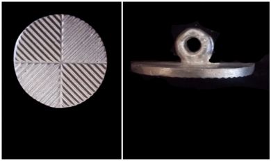 Large Death's Head Button - Sheldon Pewter